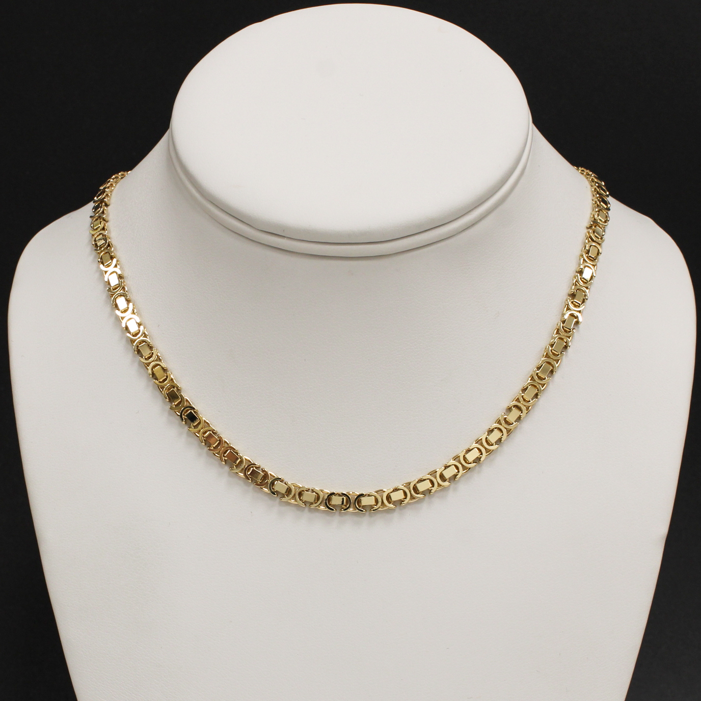 9ct Yellow Gold 20" Byzantine Chain | Mallards Jewellers