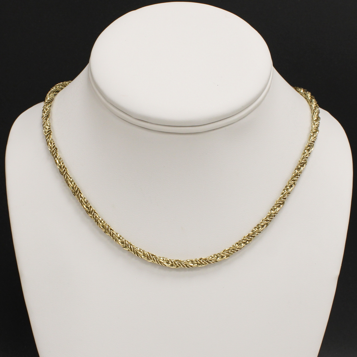 9ct Yellow Gold 36" Foxtail Chain | Mallards Jewellers